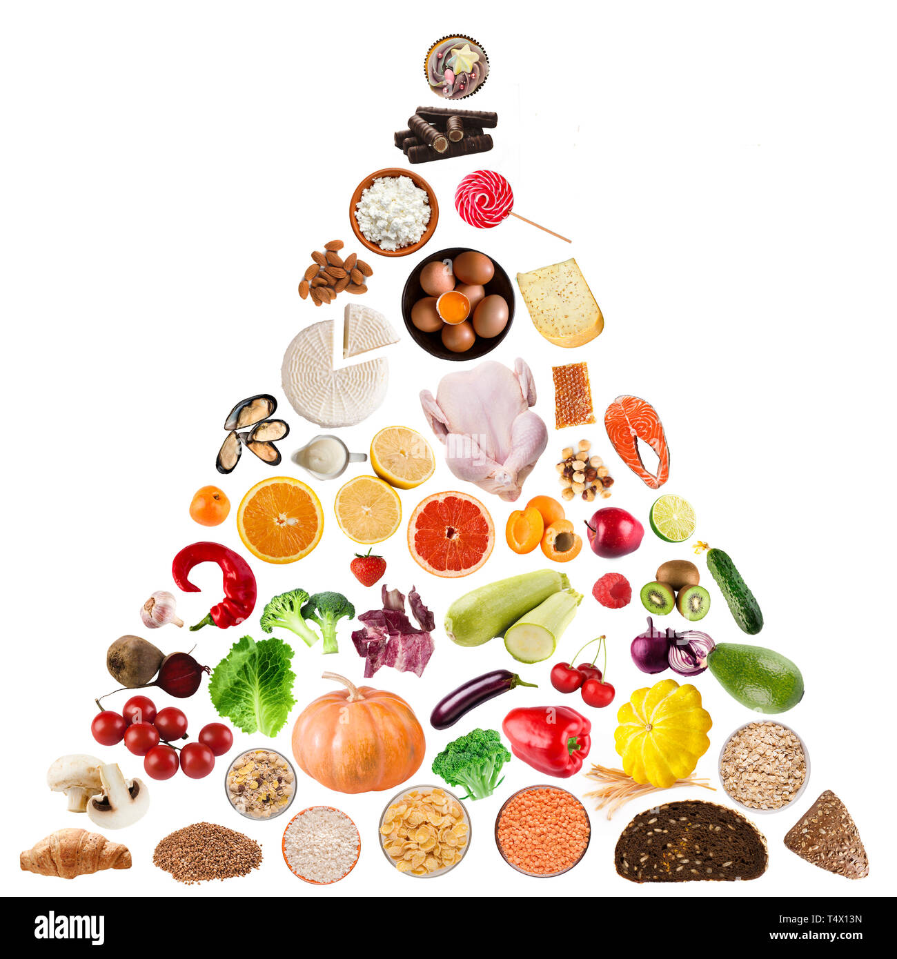 Food pyramid concept healthy Cut Out Stock Images & Pictures - Alamy