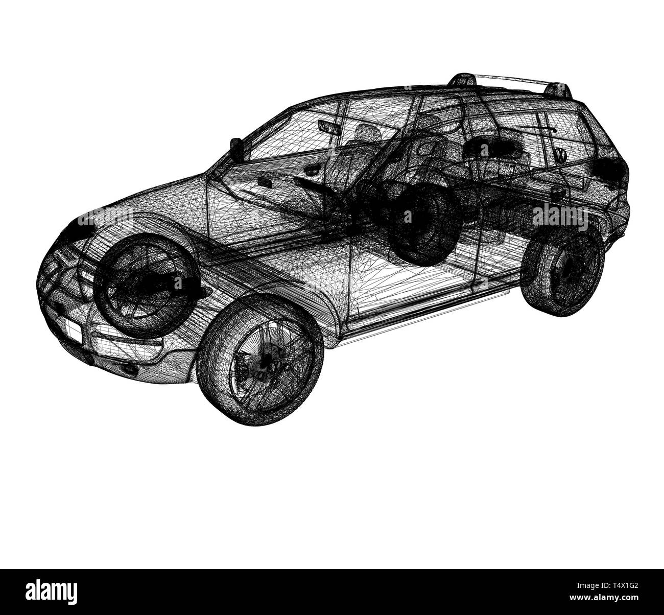 Model cars. 3d render Stock Photo - Alamy