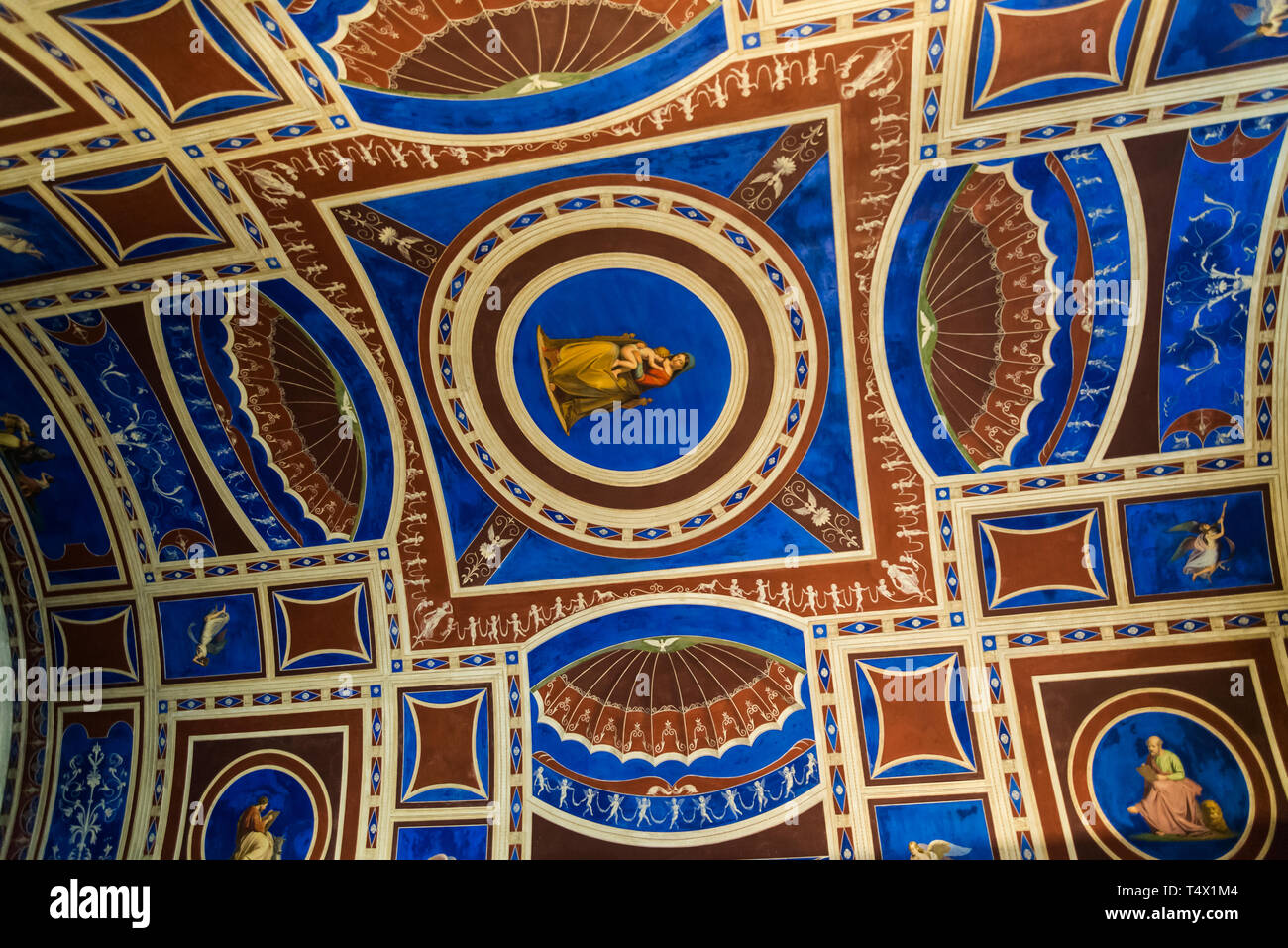 Painted ceiling in the Thorvaldsen Museum, a museum dedicated to the ...