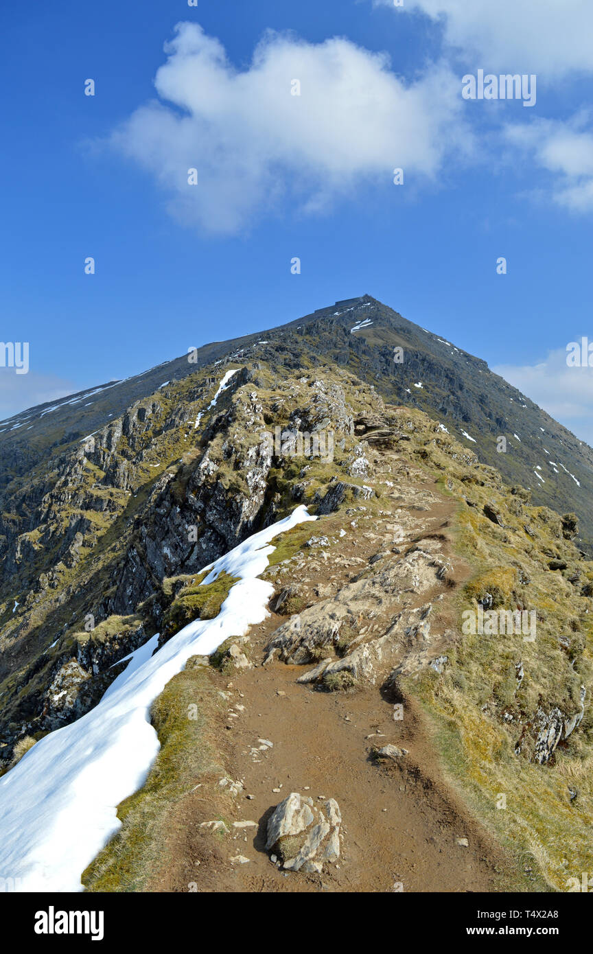 Bwlch main on the Rhyd Ddu path to Snowdon summit Stock Photo - Alamy