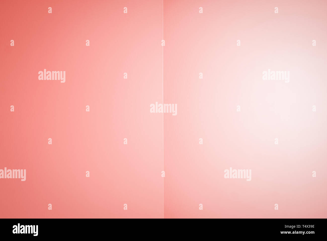 Trendy coral color. Abstracts gradient background like an open book or ...