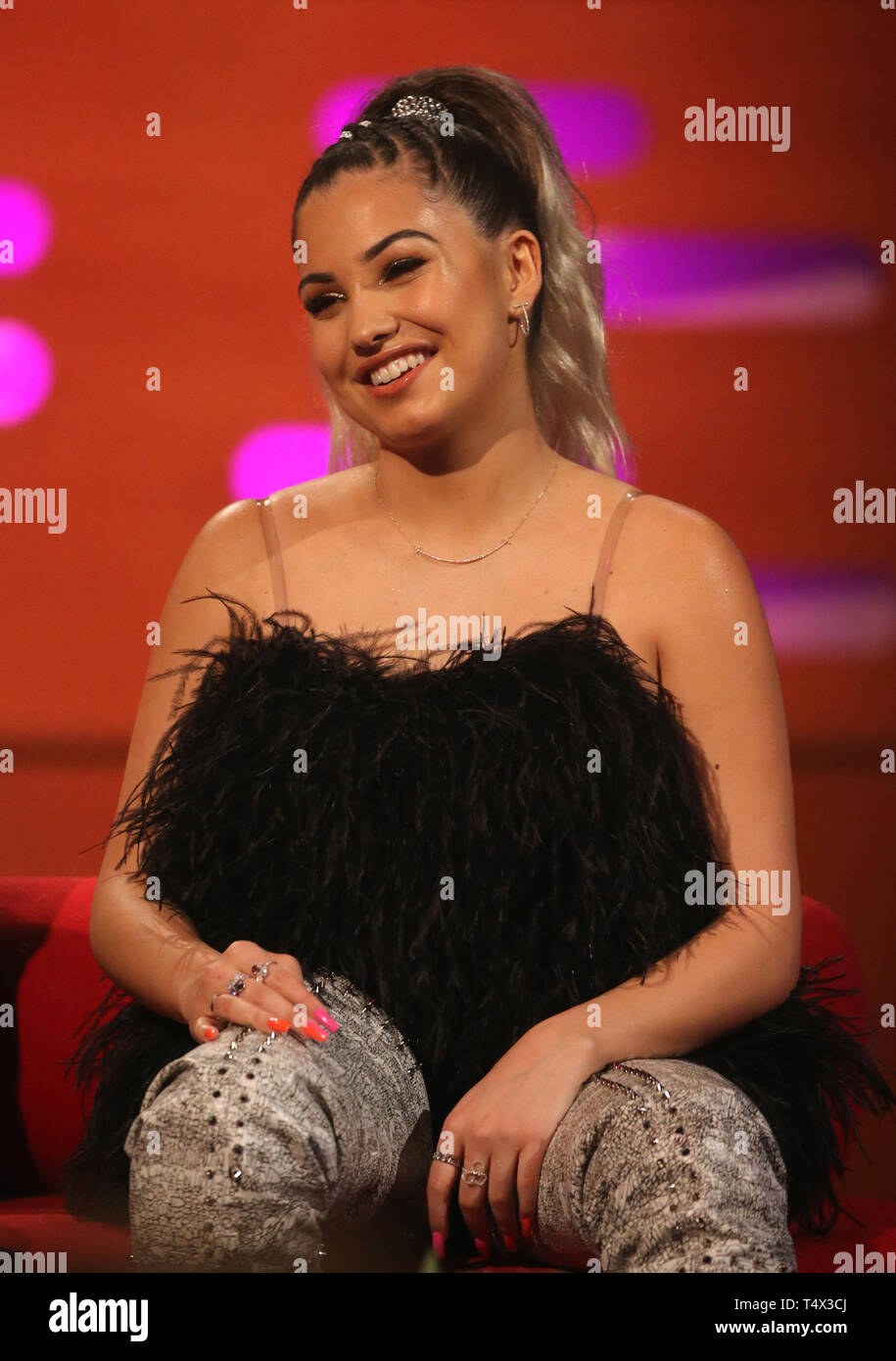 Mabel during the filming for the Graham Norton Show at BBC Studioworks ...