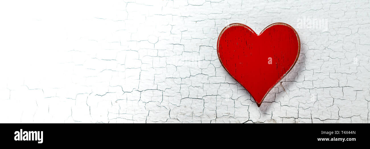 Bright Red Rustic Red heart Stock Photo - Alamy