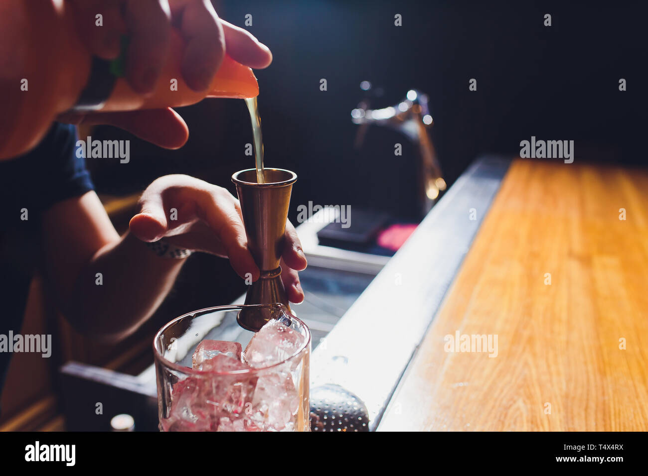 Professional barman in white shirt hi-res stock photography and images ...