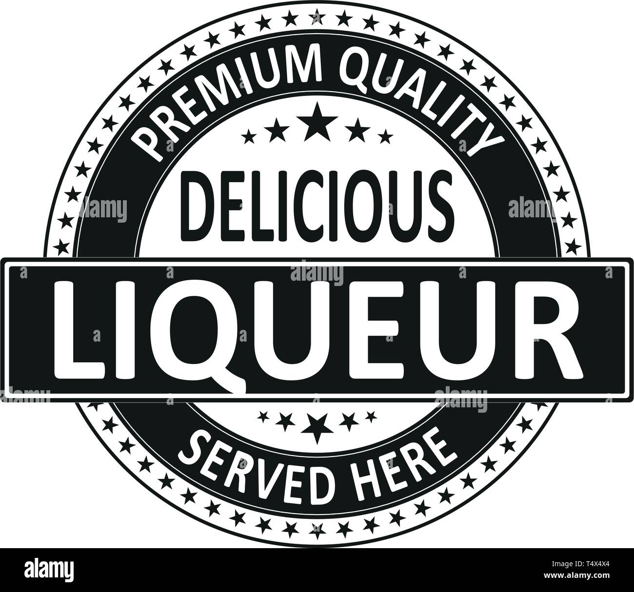 liqueur vector stamp illustration isolated on white background Stock ...