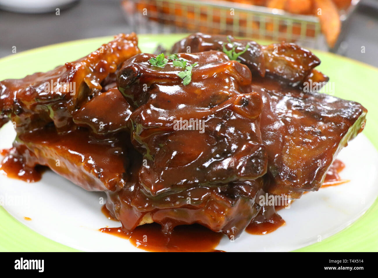 Chinese barbecue spare ribs hi-res stock photography and images - Alamy