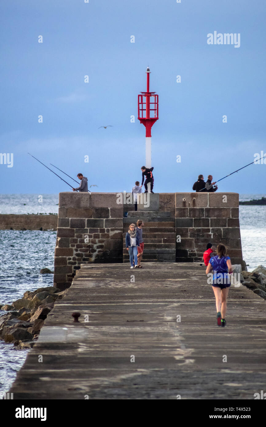 Cherbourg harbour lighthouse hi-res stock photography and images - Alamy