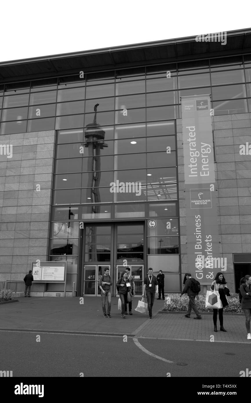 Hannover trade fair Black and White Stock Photos & Images - Alamy