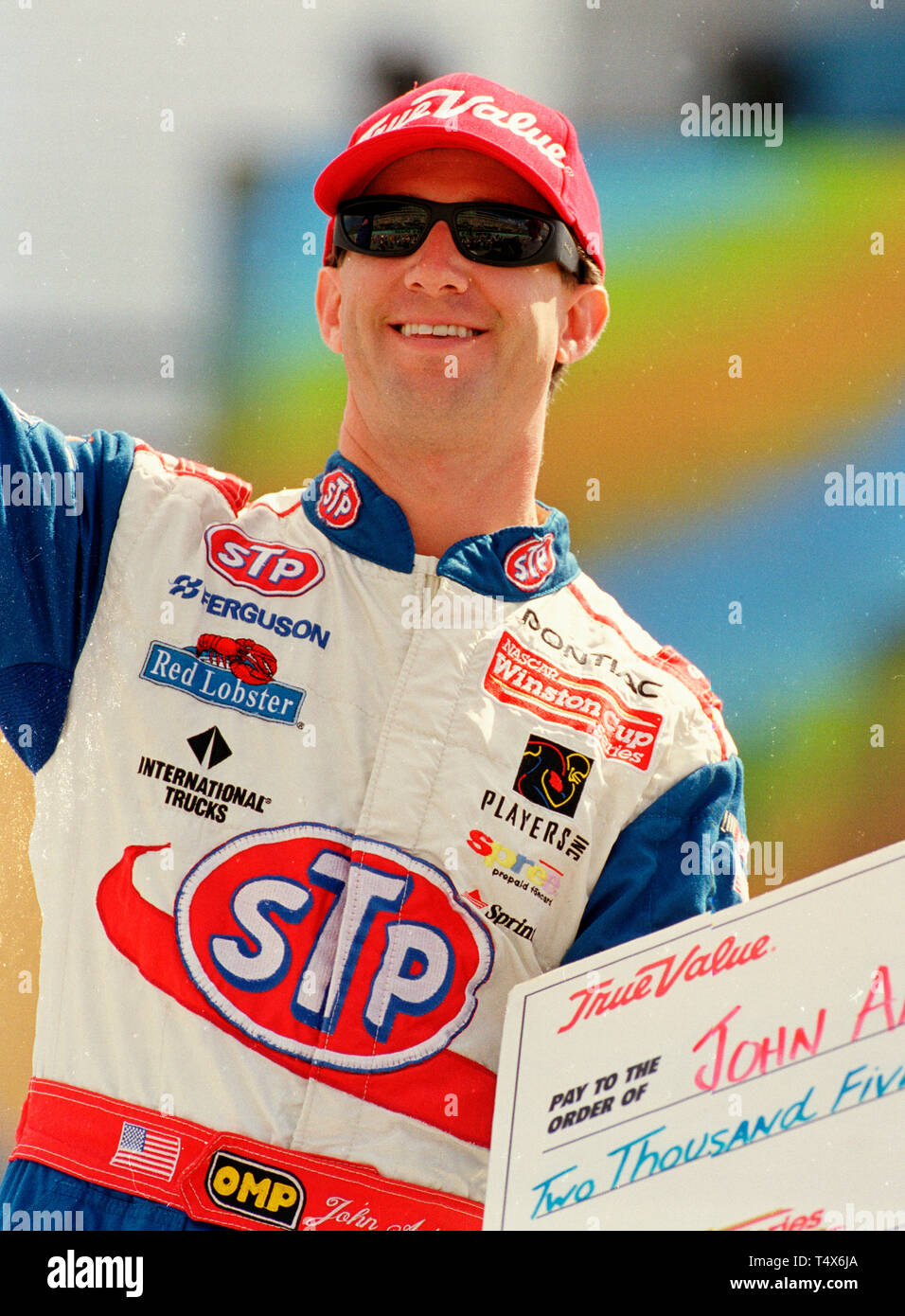 John Andretti at driver introductions prior to the start of a NASCAR ...