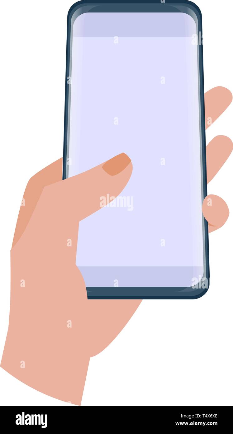 Hands Holding Smartphone Vector Illustration Female Hands Holding