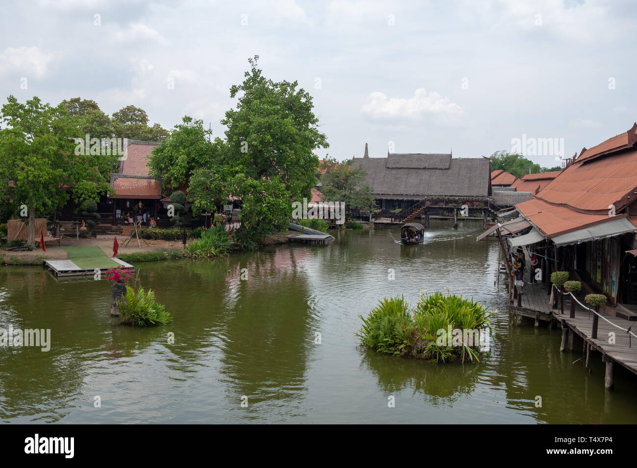 Ayothaya Floating Market Stock Photo - Alamy