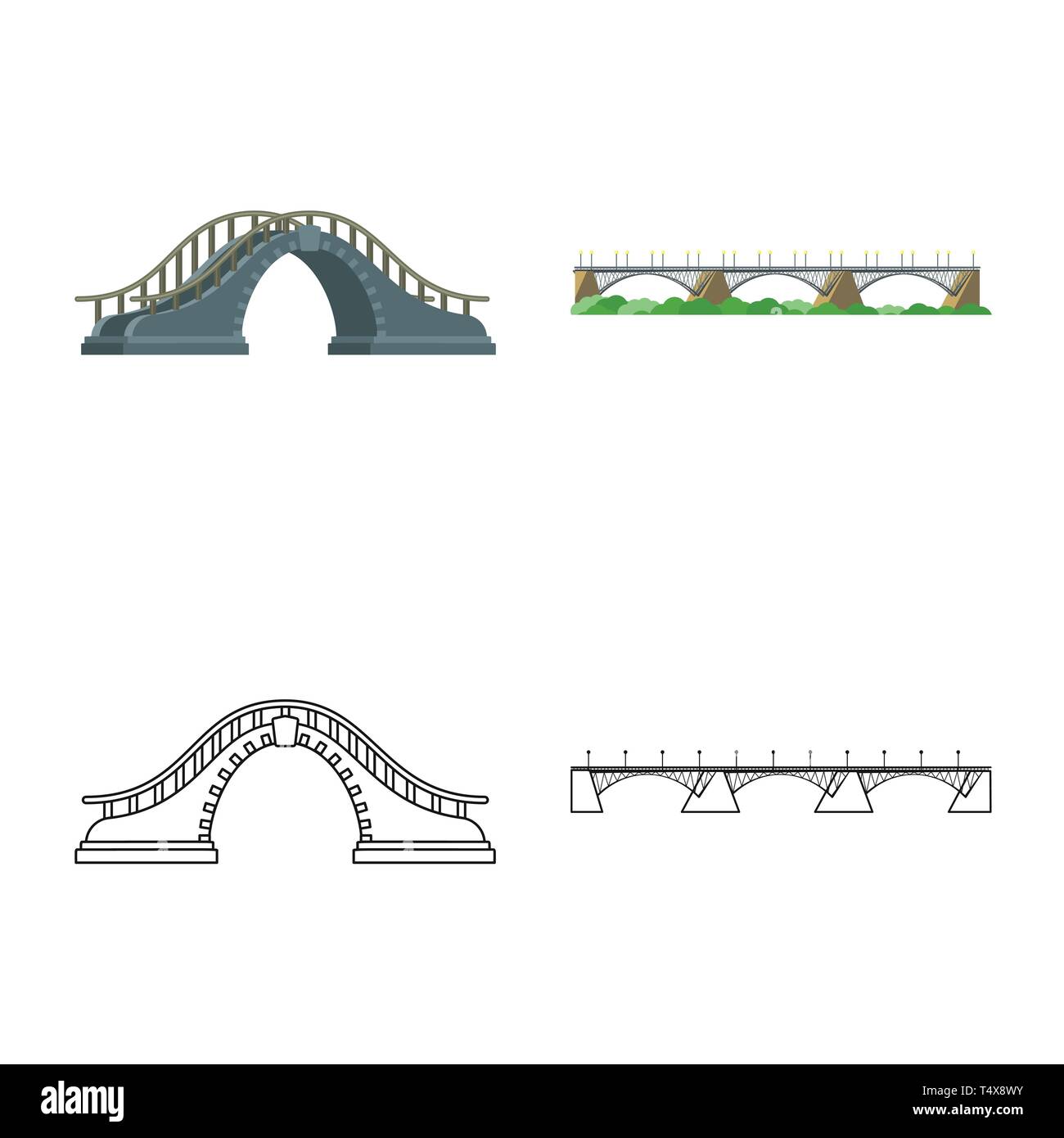 Isolated Object Of Connection And Design Symbol Set Of Connection And Side Stock Vector