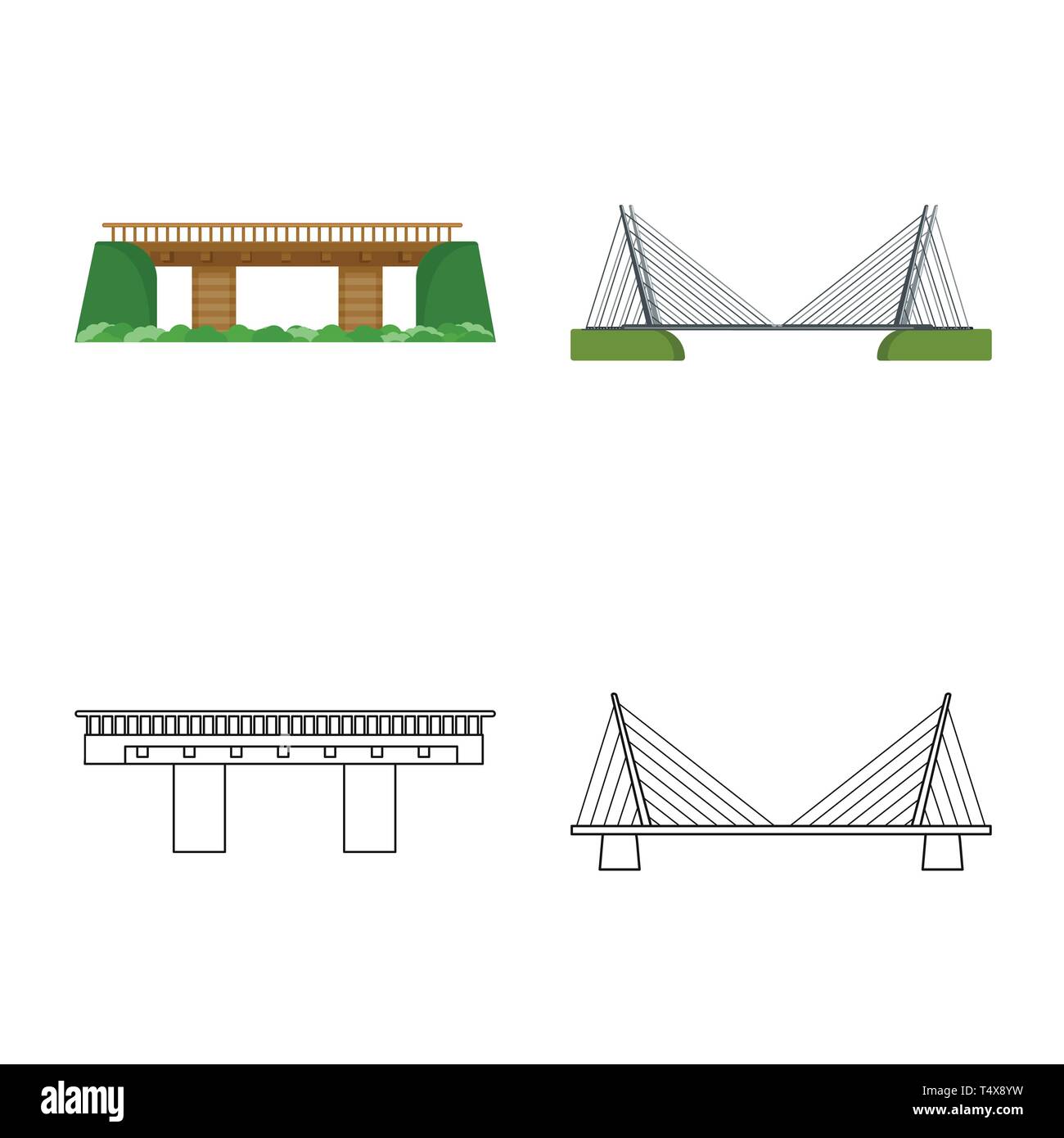 Isolated object of connection and design icon. Collection of connection and side vector icon for ...