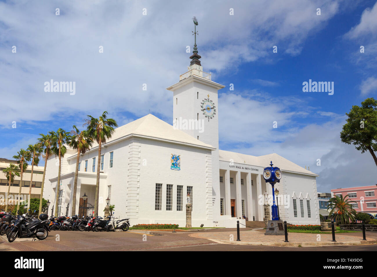 Bermuda, Hamilton, British Colonial Architecture, City Hall Stock Photo ...
