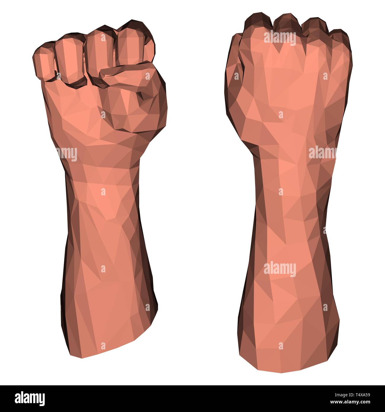 Protest fist for low poly illustrations with triangular polygons Stock ...