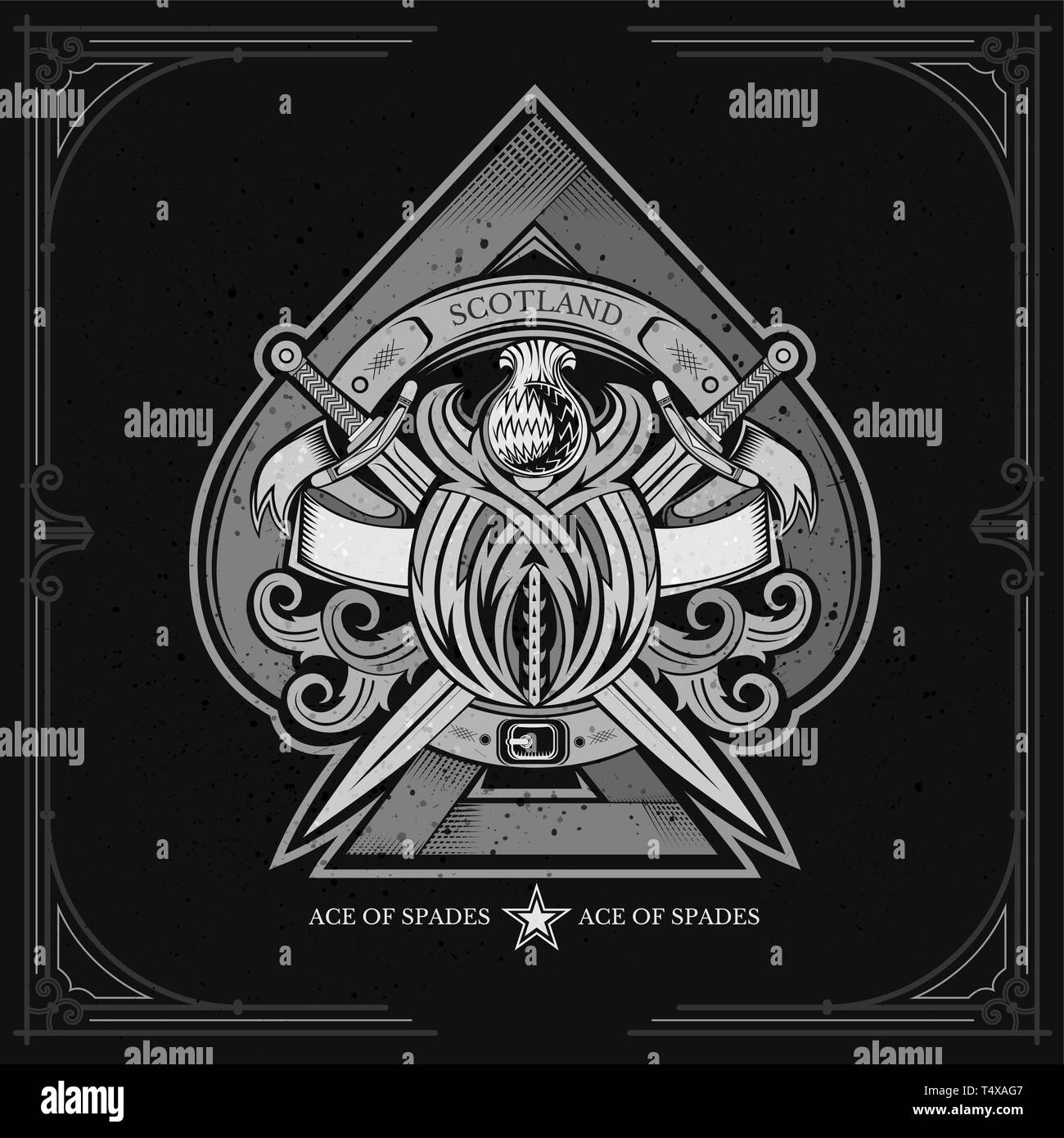 Ace of spades Black and White Stock Photos & Images - Alamy