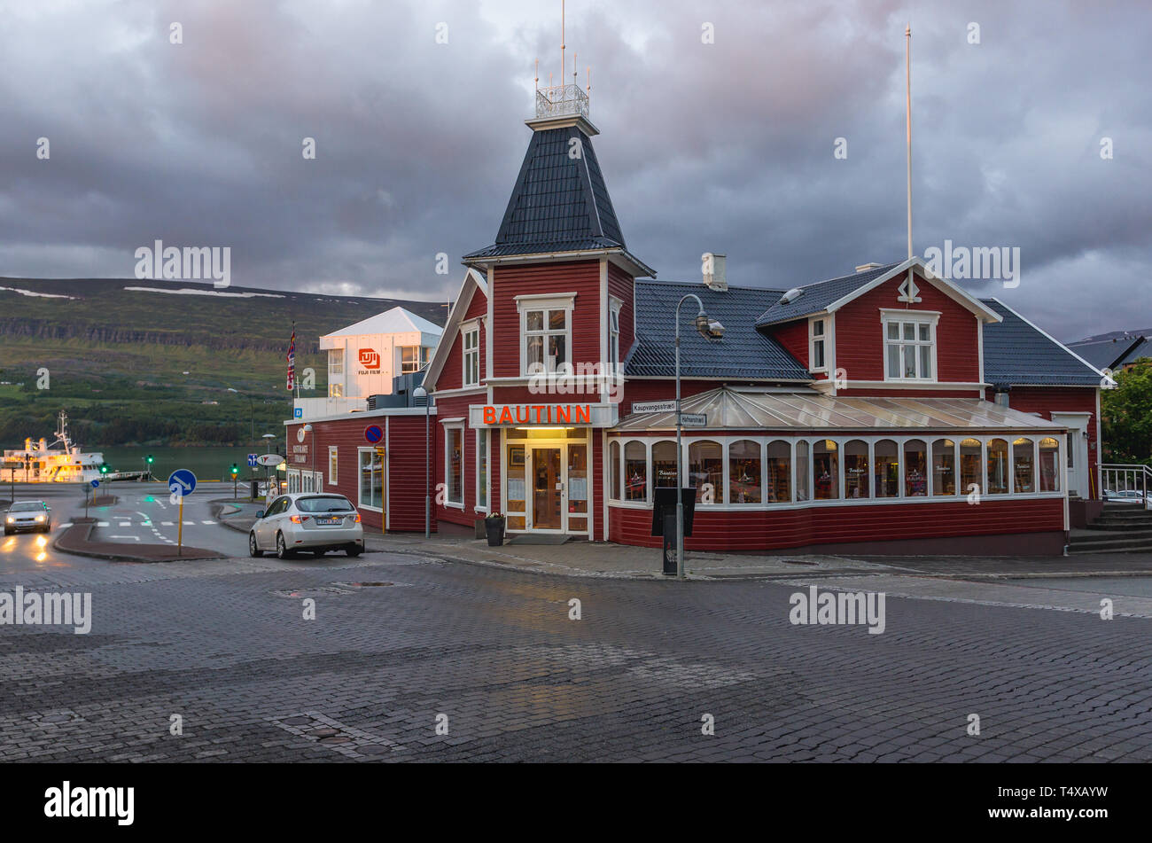 Bautinn Restaurant restaurant on the corner of Kaupvangsstraeti and ...