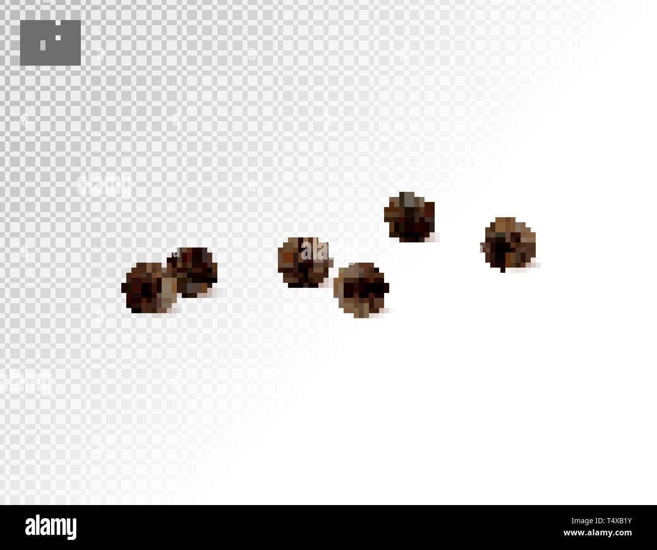 Black pepper isolated on transparent background. Spices. Quality ...