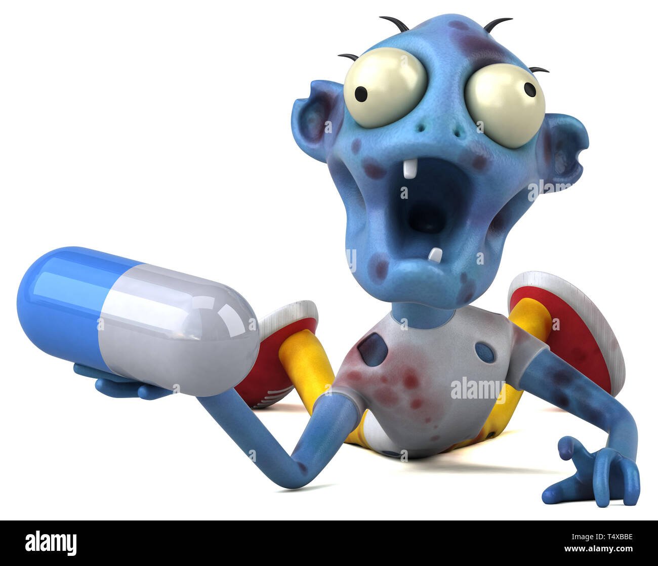 Fun zombie - 3D Illustration Stock Photo - Alamy