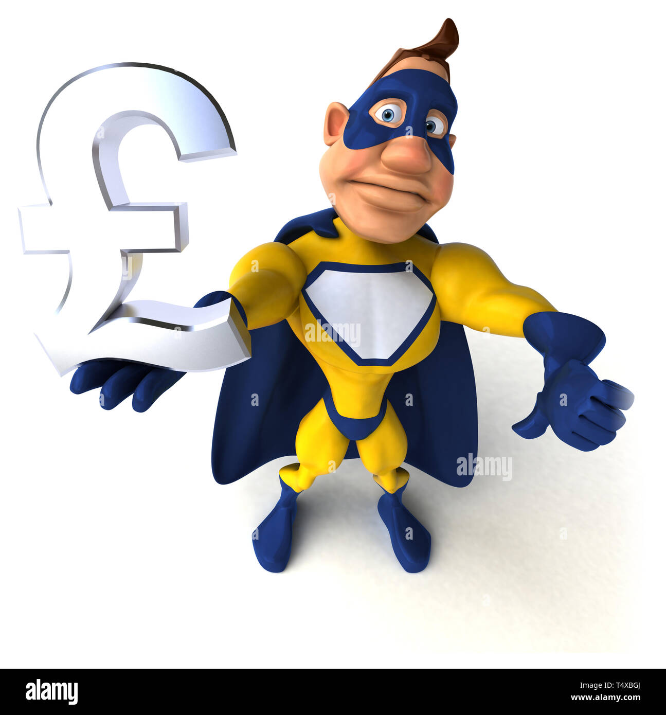 Fun superhero - 3D Illustration Stock Photo - Alamy
