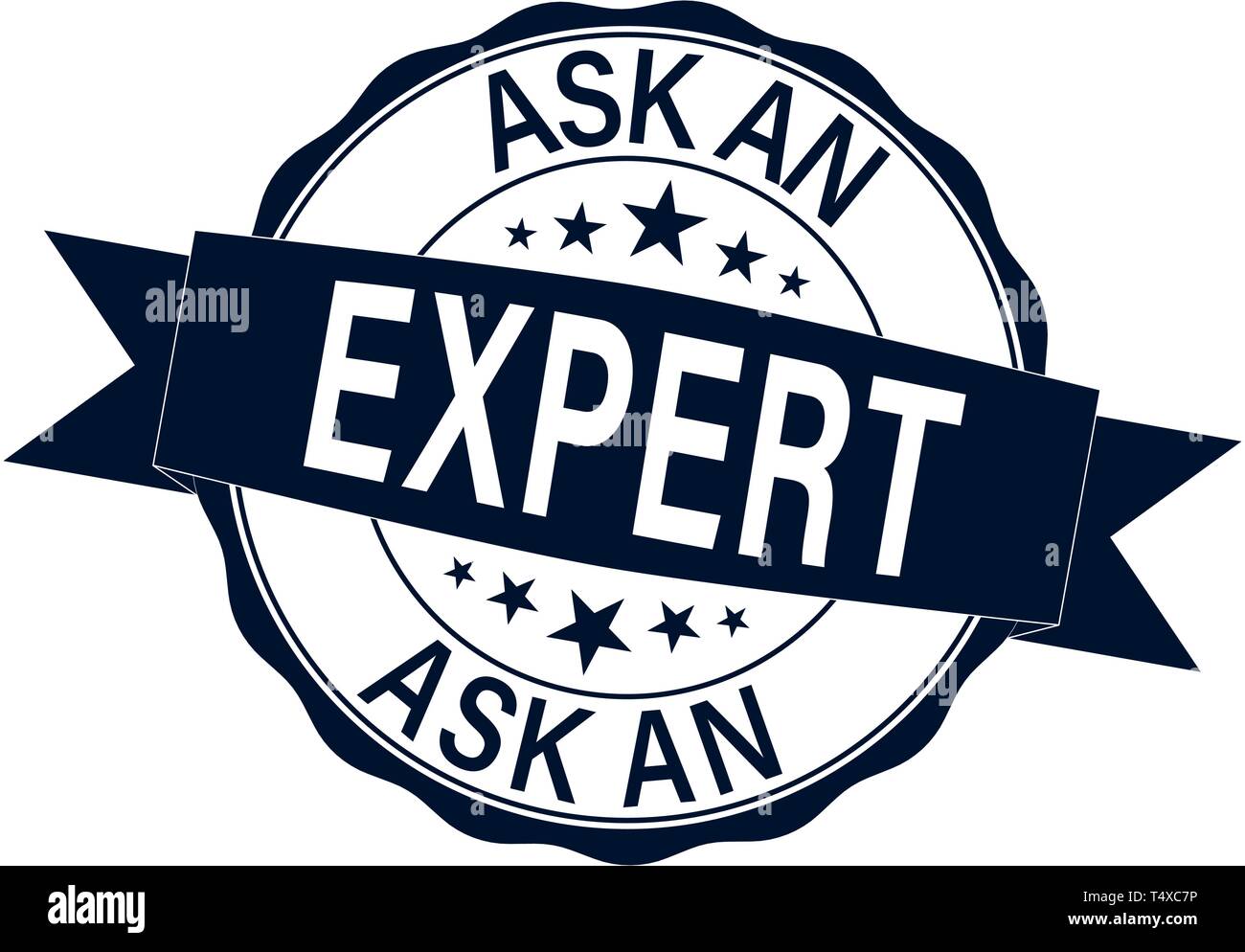 ask an expert grunge rubber stamp vector illustration isolated Stock ...