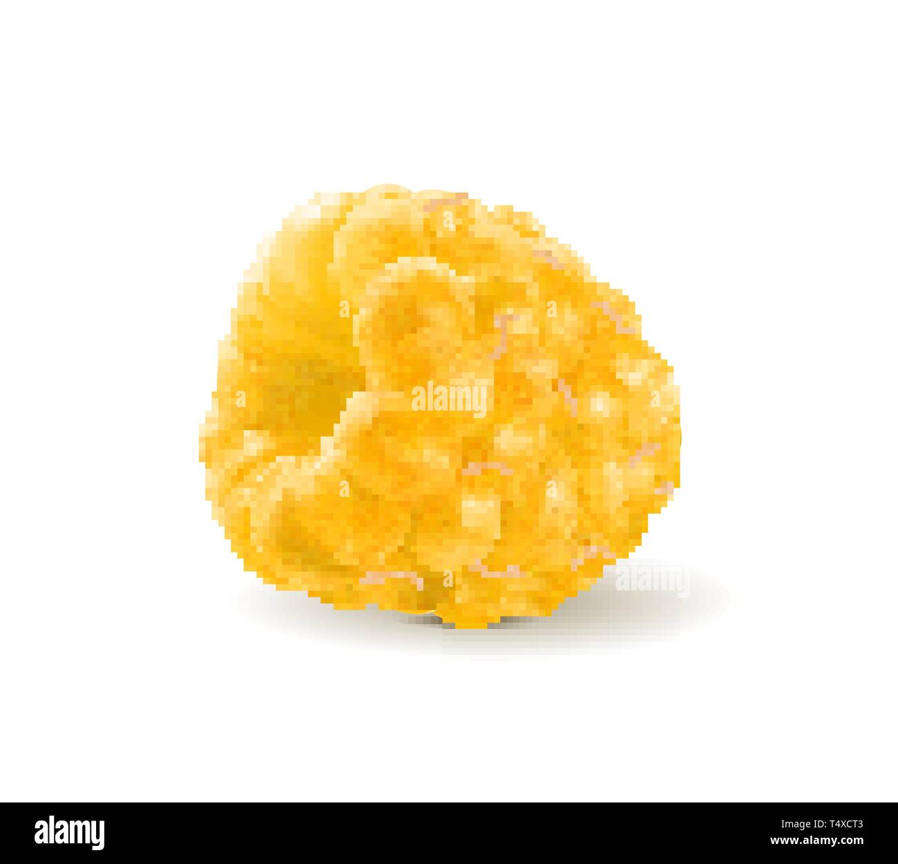 One yellow raspberry berry fruit isolated on white background. Quality ...