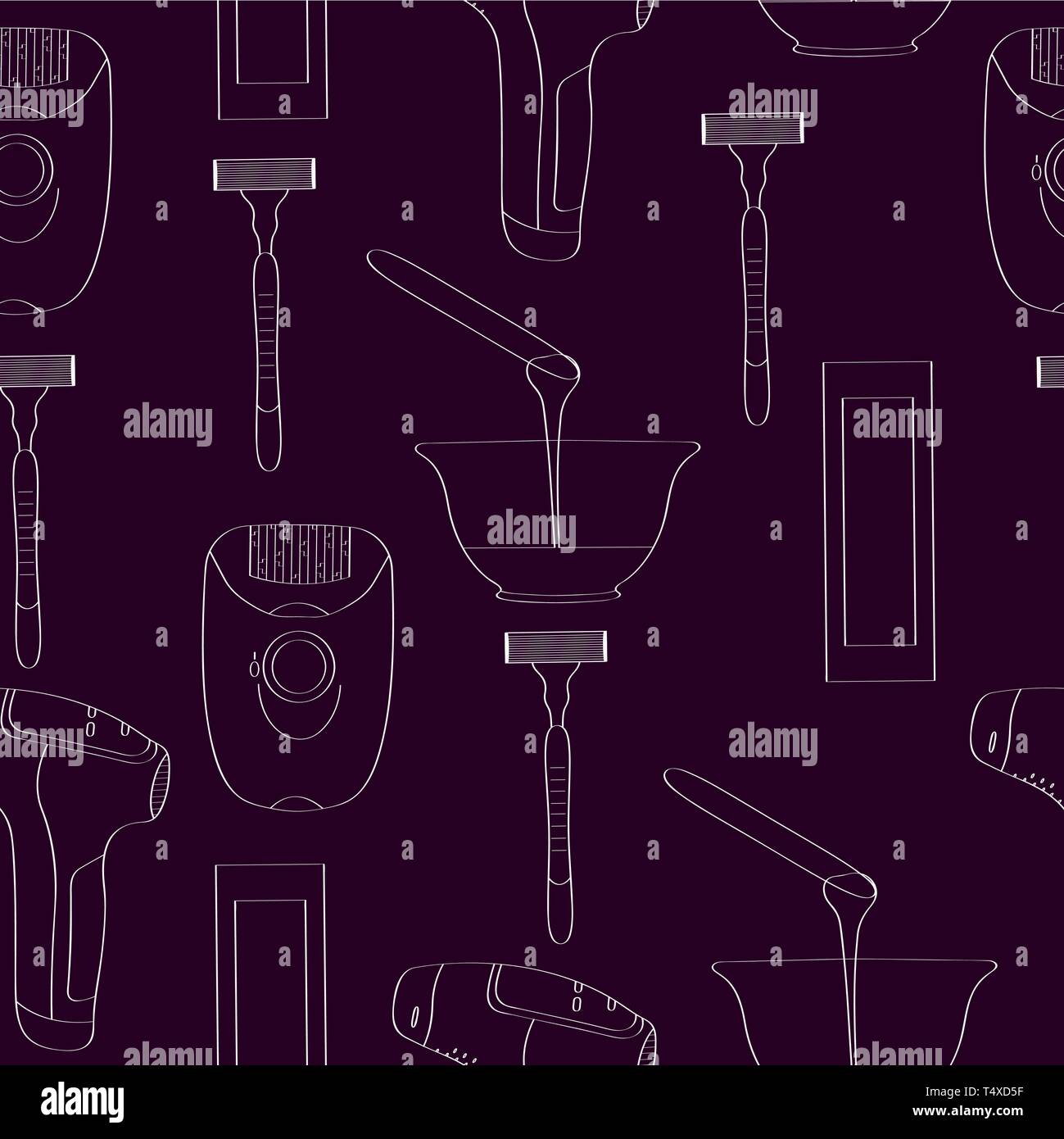 Means for removing unwanted hair. Seamless texture Stock Vector Image ...