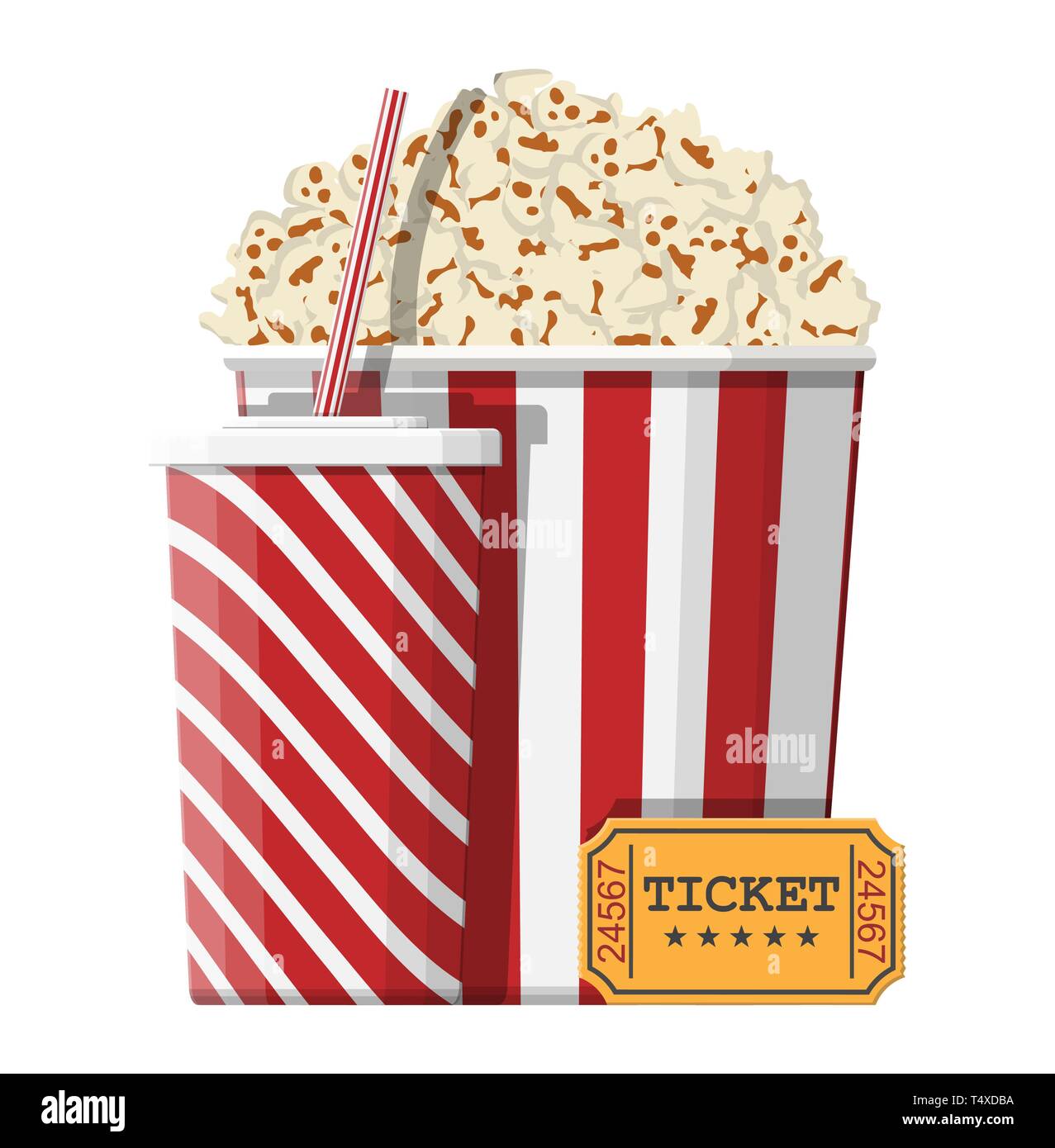 Retro Movie Theater Food Cartoon