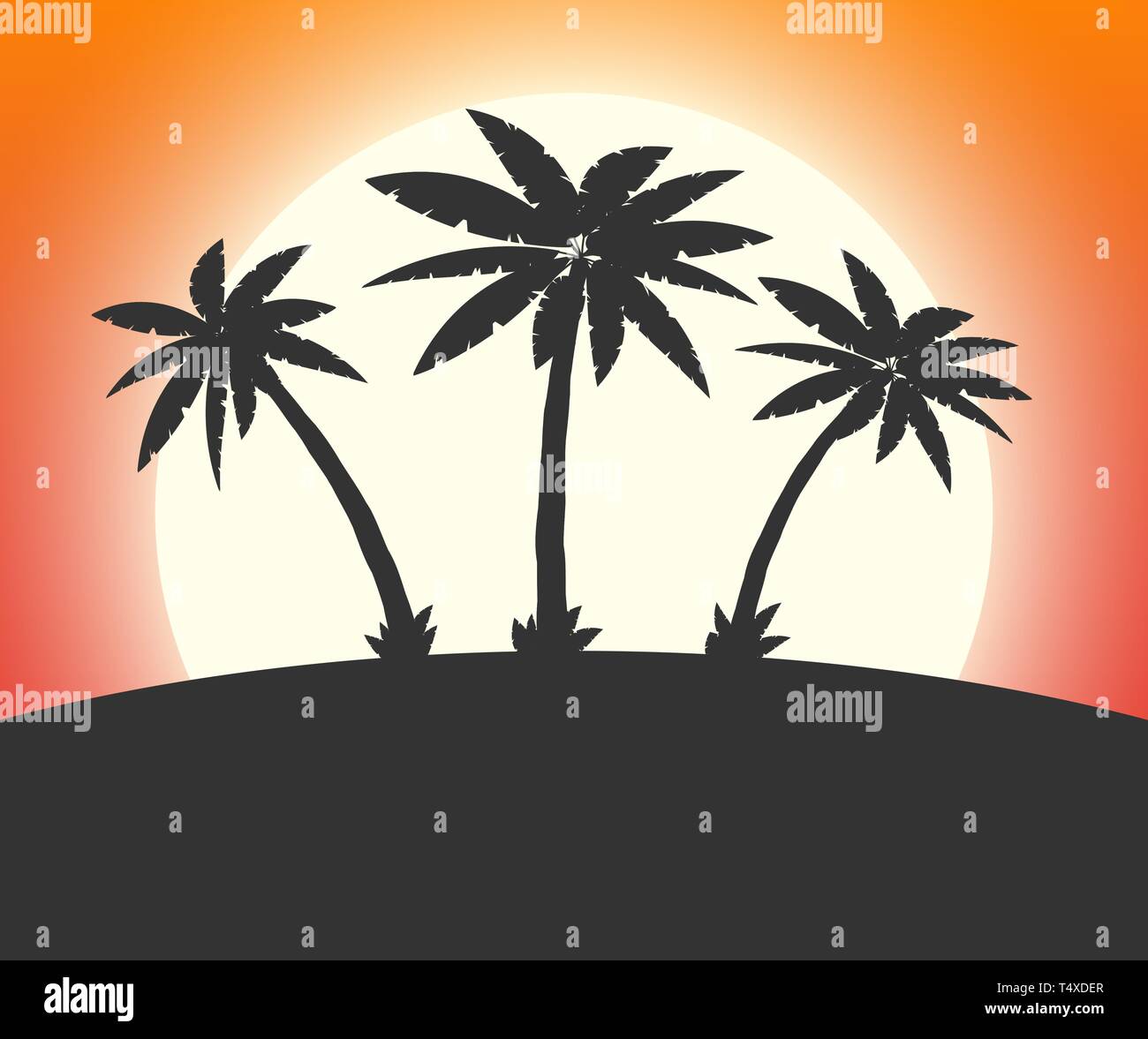 Palm tree shadow in sand Stock Vector Images - Alamy