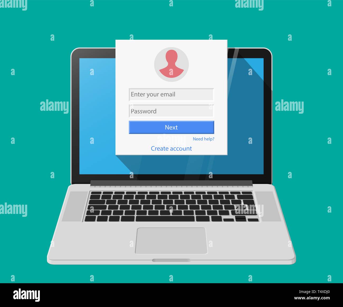 Member login form into account managment page on laptop screen, ui ... Member login form into account managment page on laptop screen, ui ...
