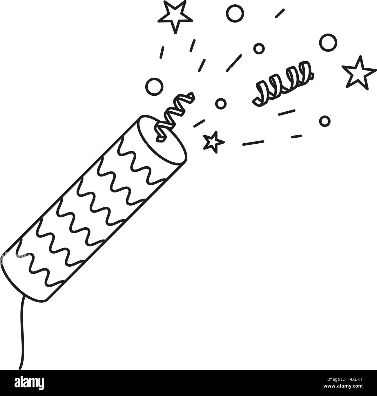 Line art black and white cracker Stock Vector Image & Art - Alamy