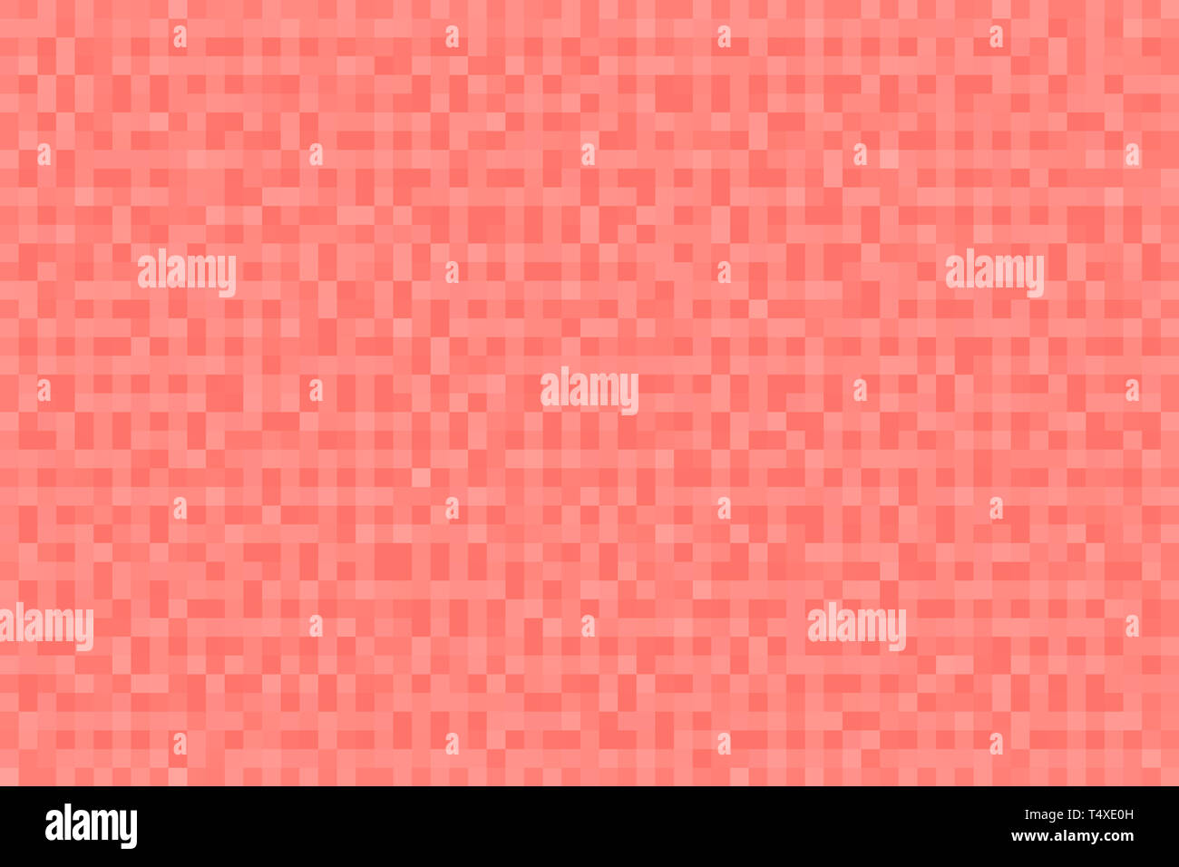 Abstract coral gradient background. Texture with pixel square blocks ...