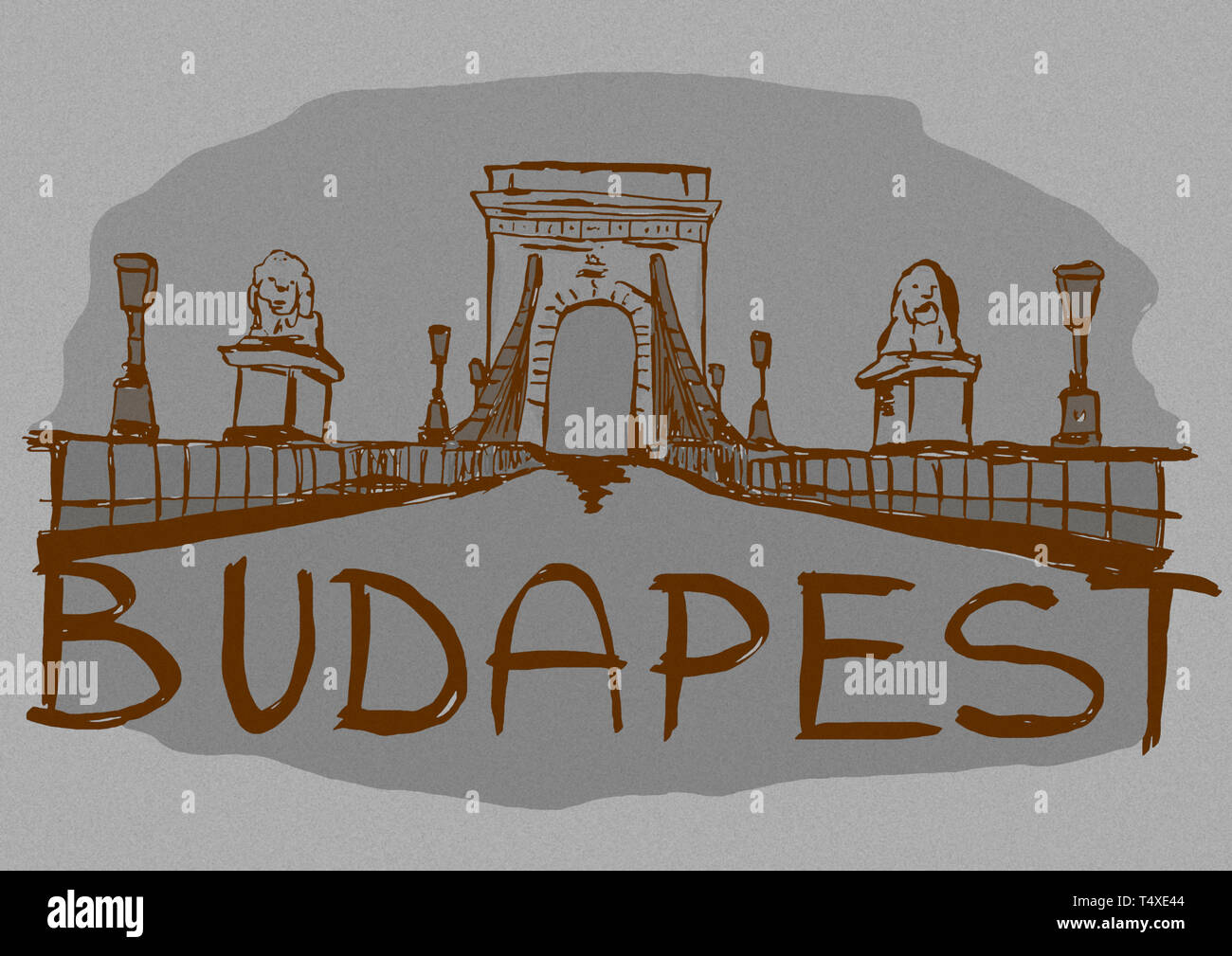 Vintage image of Chain Bridge Stock Photo - Alamy