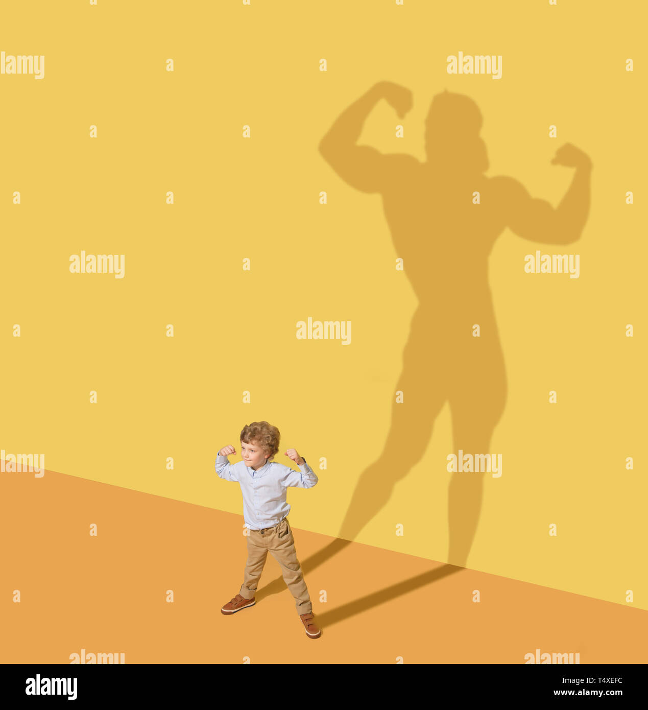 Getting new reliefs. Childhood and dream concept. Conceptual image with ...