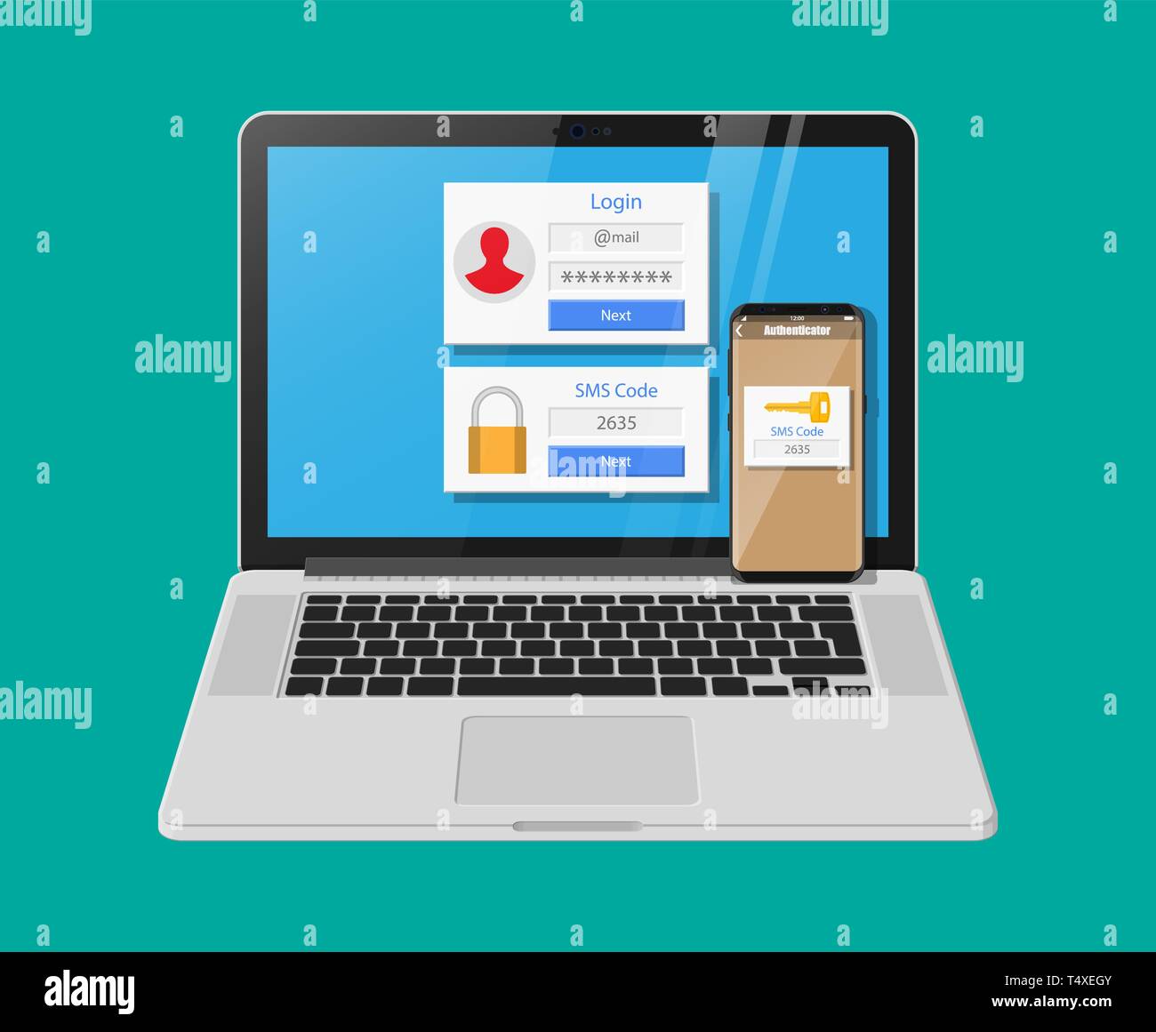 Two steps authentication password hi-res stock photography and images ...
