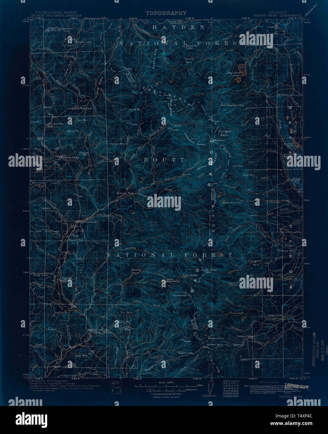 1913 colorado map hi-res stock photography and images - Alamy