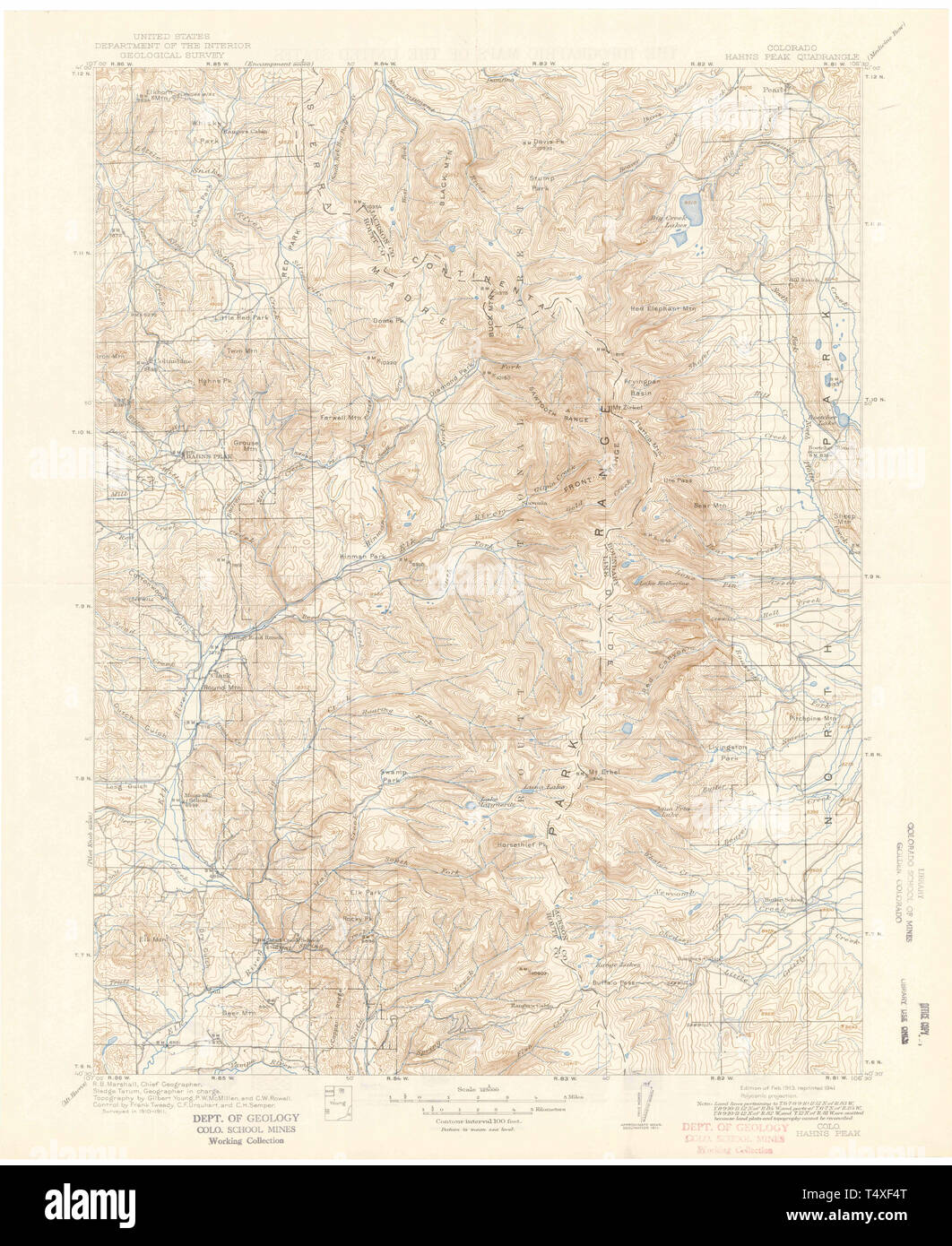 1913 colorado map hi-res stock photography and images - Alamy