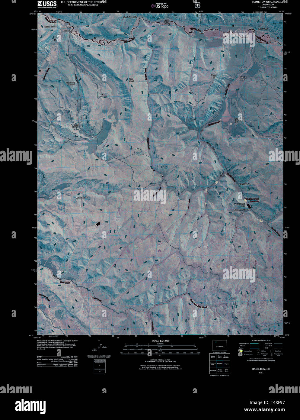 Hamilton colorado map hi-res stock photography and images - Alamy