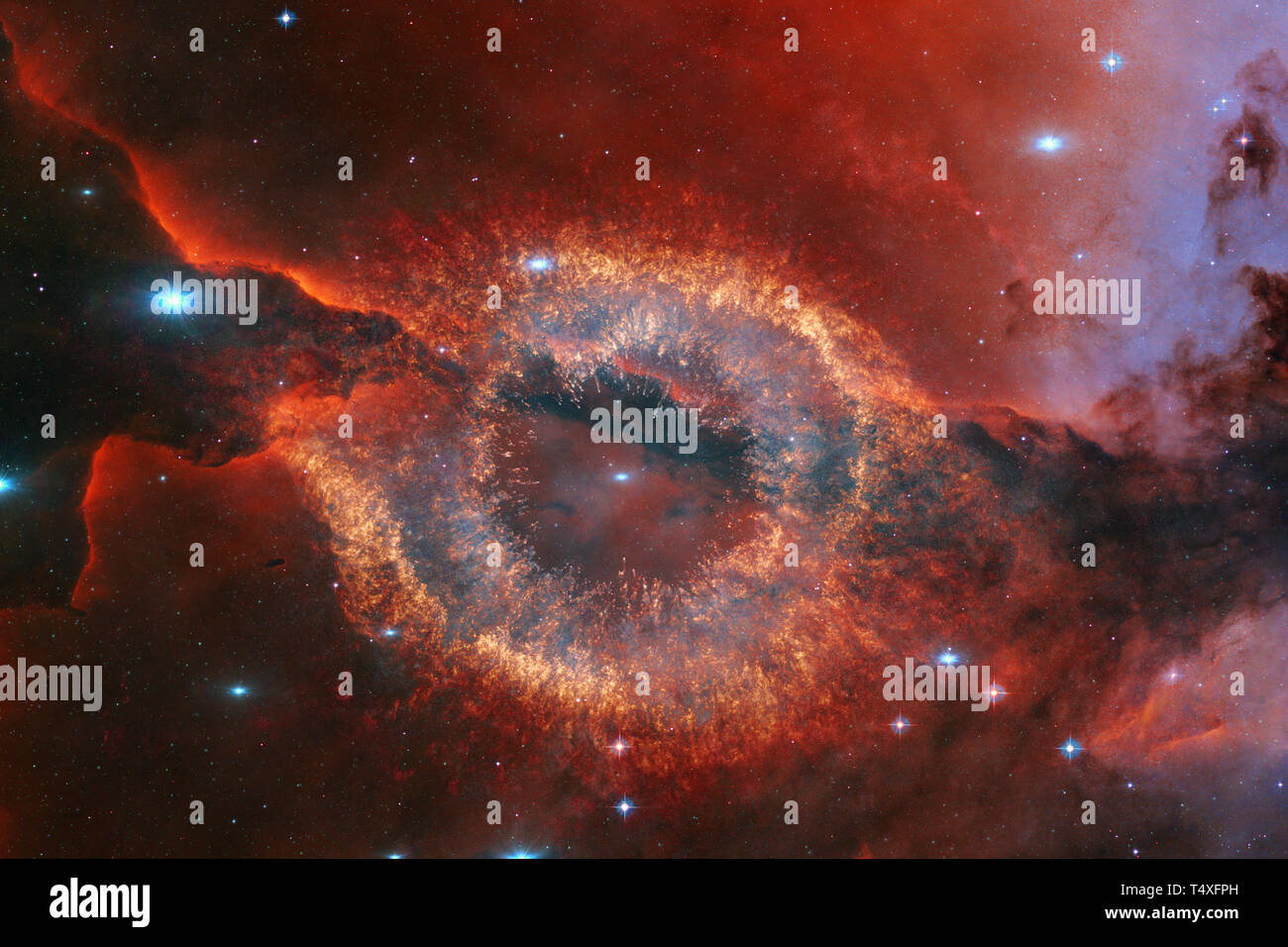 Awesome colorful nebula somewhere in endless universe. Elements of this ...