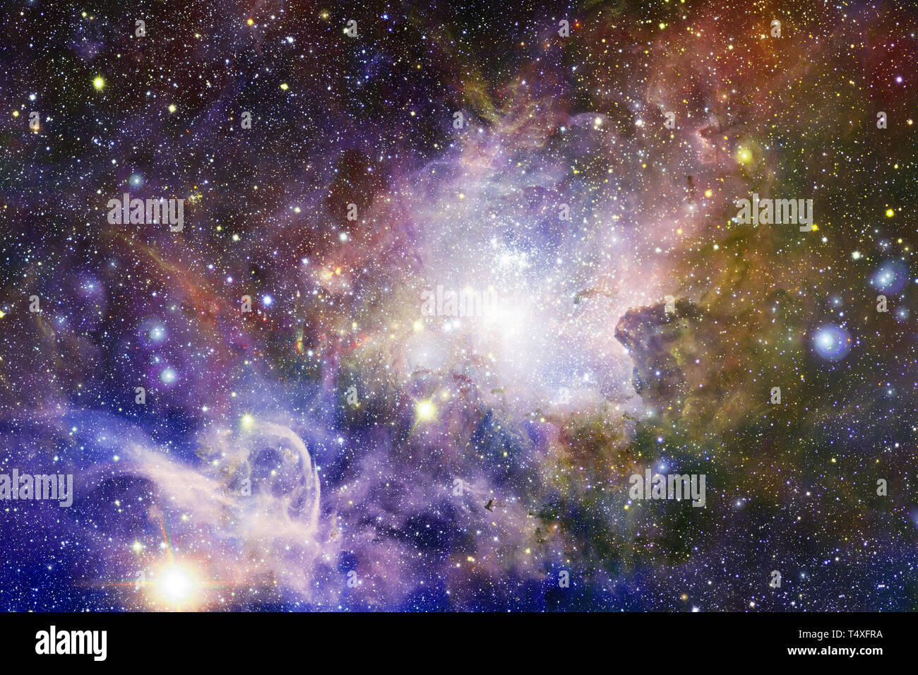 Stars, galaxies and nebulas in awesome cosmic image. Elements of this ...