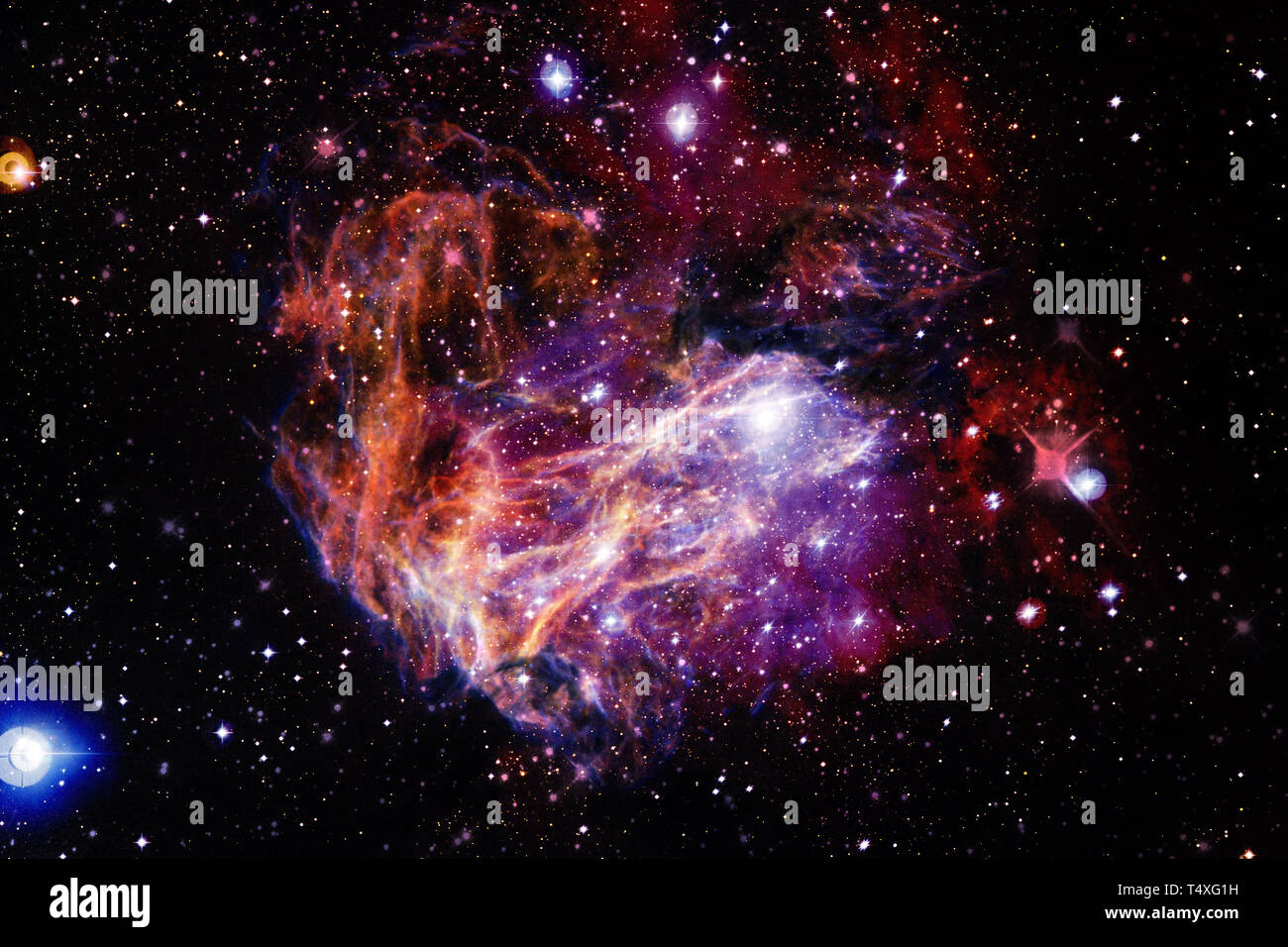 Awesome beautiful nebula somewhere in outer space. Elements of this ...