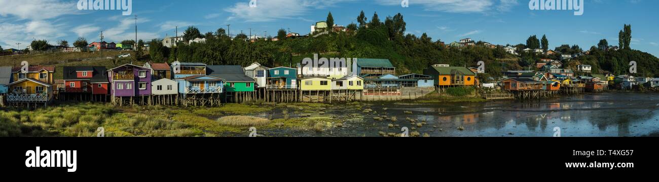 palafitos, Castro, archipiélago de Chiloé ,provincia de Chiloé ,región de Los Lagos,Patagonia ...