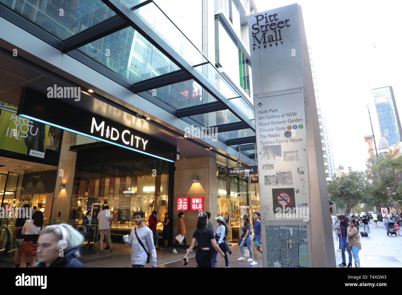 Mid City and Pitt Street Mall, Sydney Stock Photo - Alamy