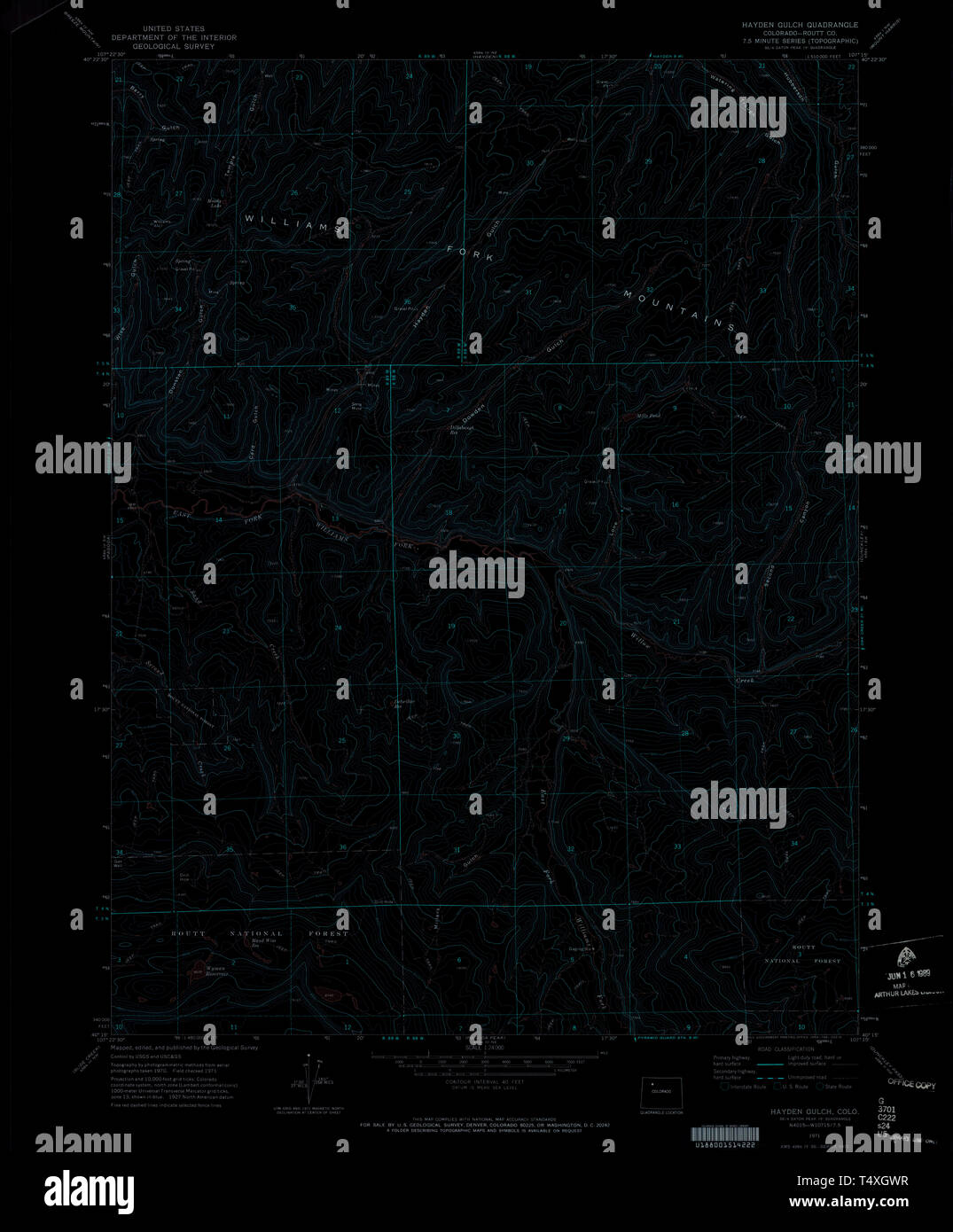 Hayden colorado map hi-res stock photography and images - Alamy