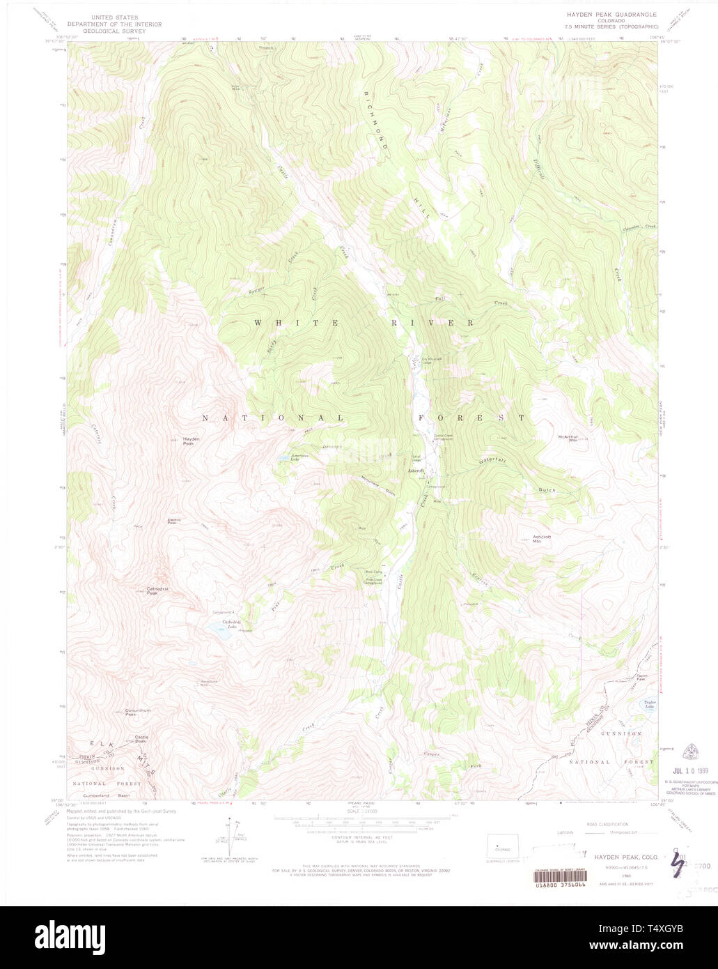 Hayden colorado map hi-res stock photography and images - Alamy