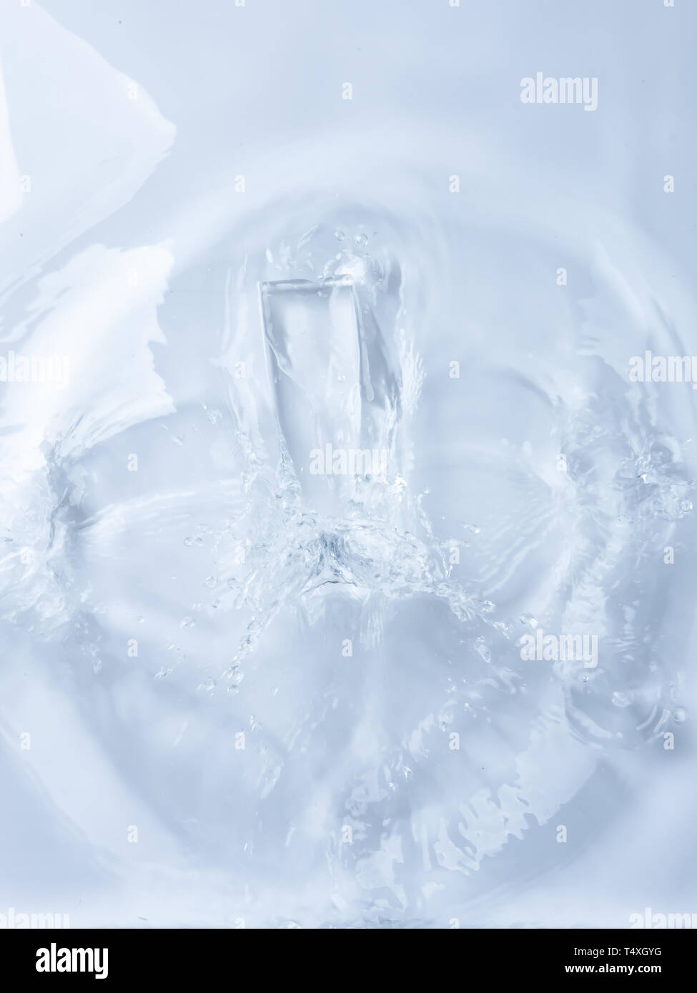 water splash with ripple from top view Stock Photo - Alamy