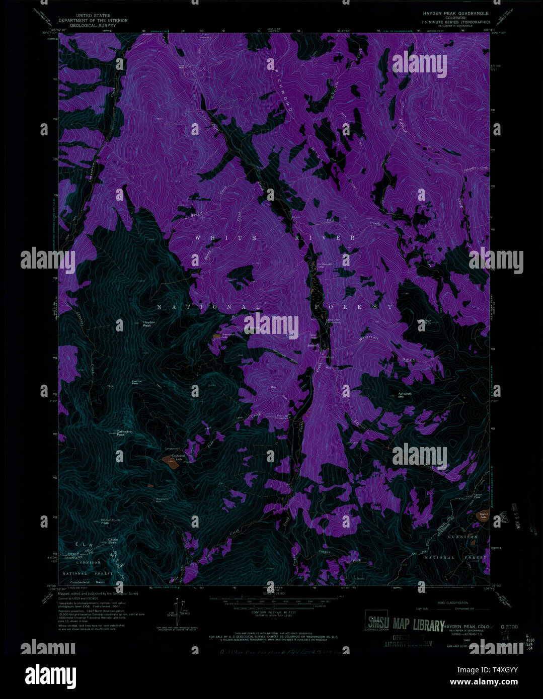 Hayden colorado map hi-res stock photography and images - Alamy