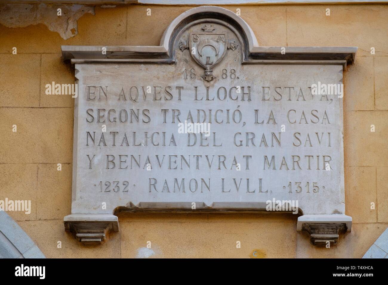 ubicacion de la casa natal de Ramon Llull, lápida instalada por la ...