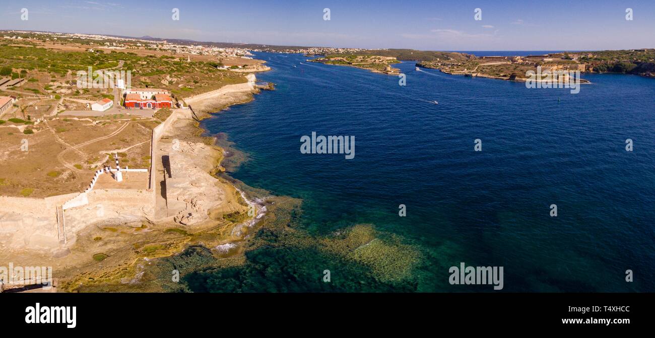 castillo de San Felipe, siglo XVI ,boca del puerto de Mahón, municipio ...