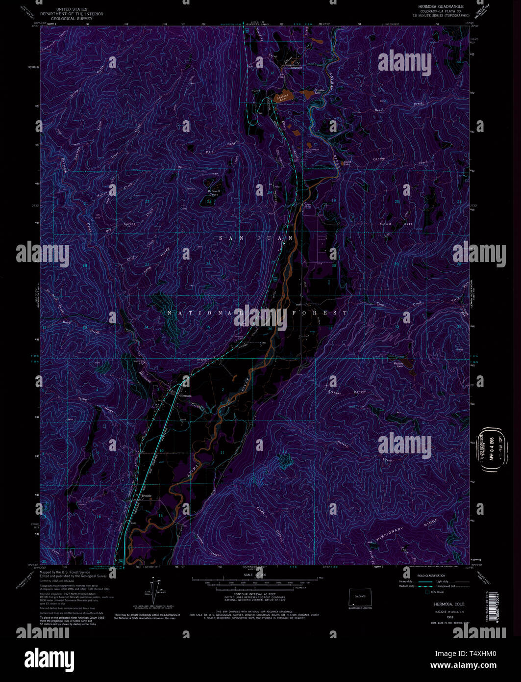 Map of hermosa hi-res stock photography and images - Alamy